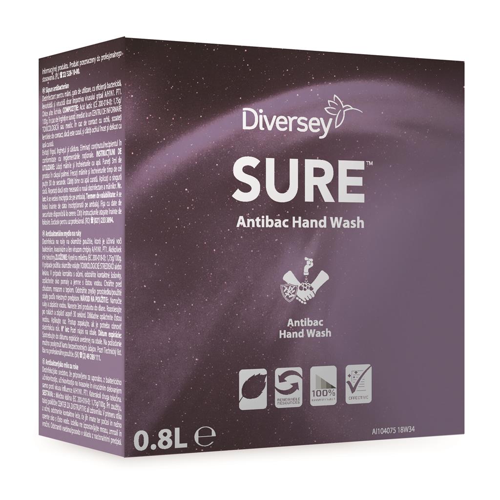 Diversey Suma | SURE antibac hand wash, handzeep, 6 x 800 ml | Gastro2D