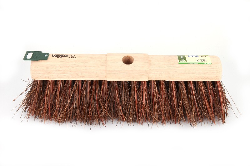 Bezem, FSC® gecertificeerd. Wegenbouwbezem rond model. harde natuurveze
