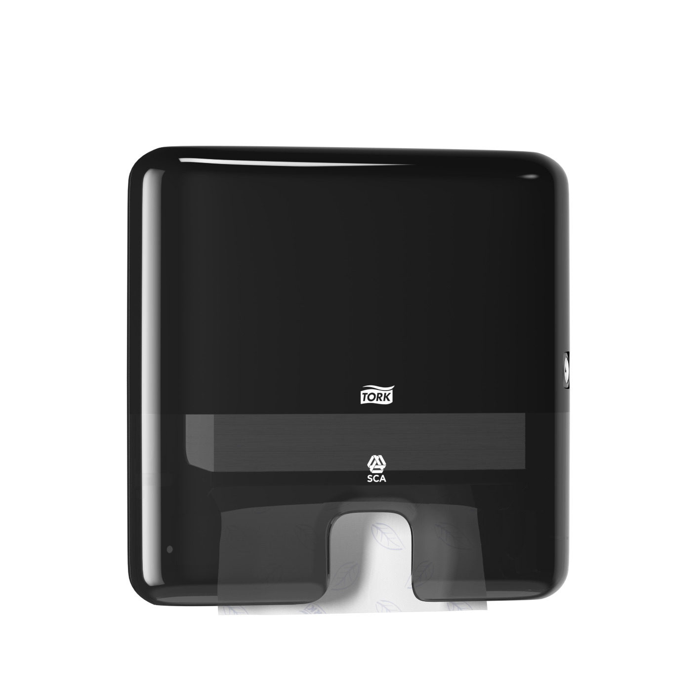 Handdoek dispenser, multifolded handdoek, mini, elevation zwart. | Gast