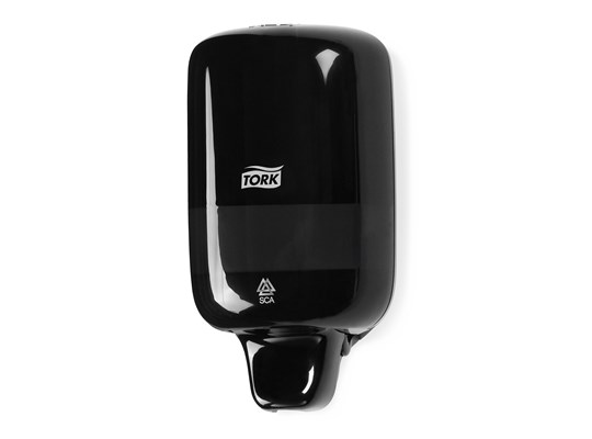 Zeep dispenser, S2 handzeep, mini, elevation zwart. | Gastro2Day